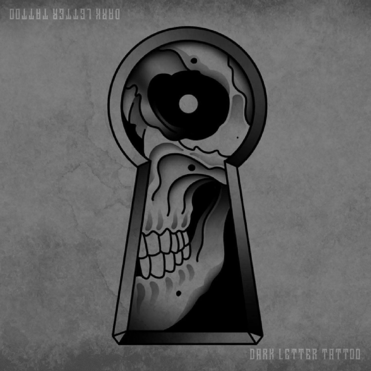 Peeking Skull | Morning Star Tattoo